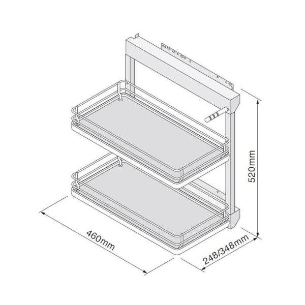 BASE PULL-OUT UNIT Innostor Plus for 300mm & 400mm wide cabinets - 2 ...