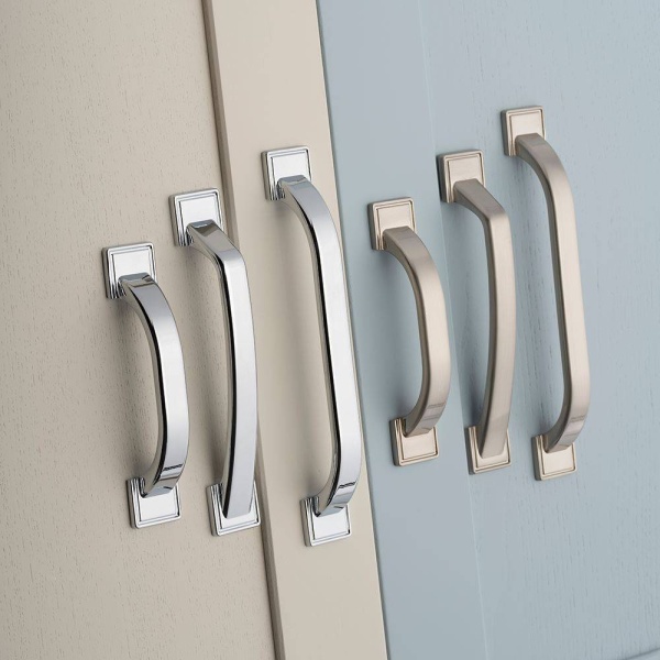 WINDSOR D Cupboard Handle - 2 sizes - 2 finishes ECF FF11460/FF11496 ...