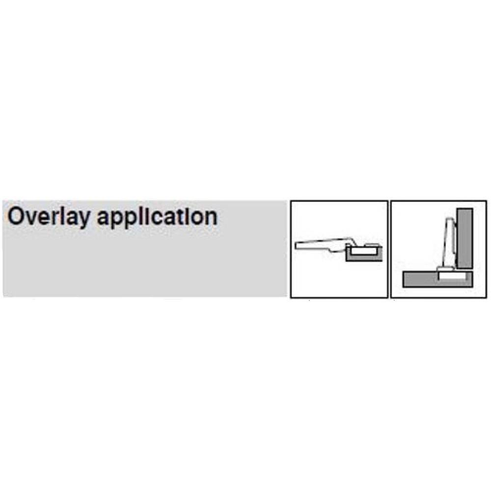 CLIP Top HINGE - 120 opening - OVERLAY Sprung Aluminium Door ...