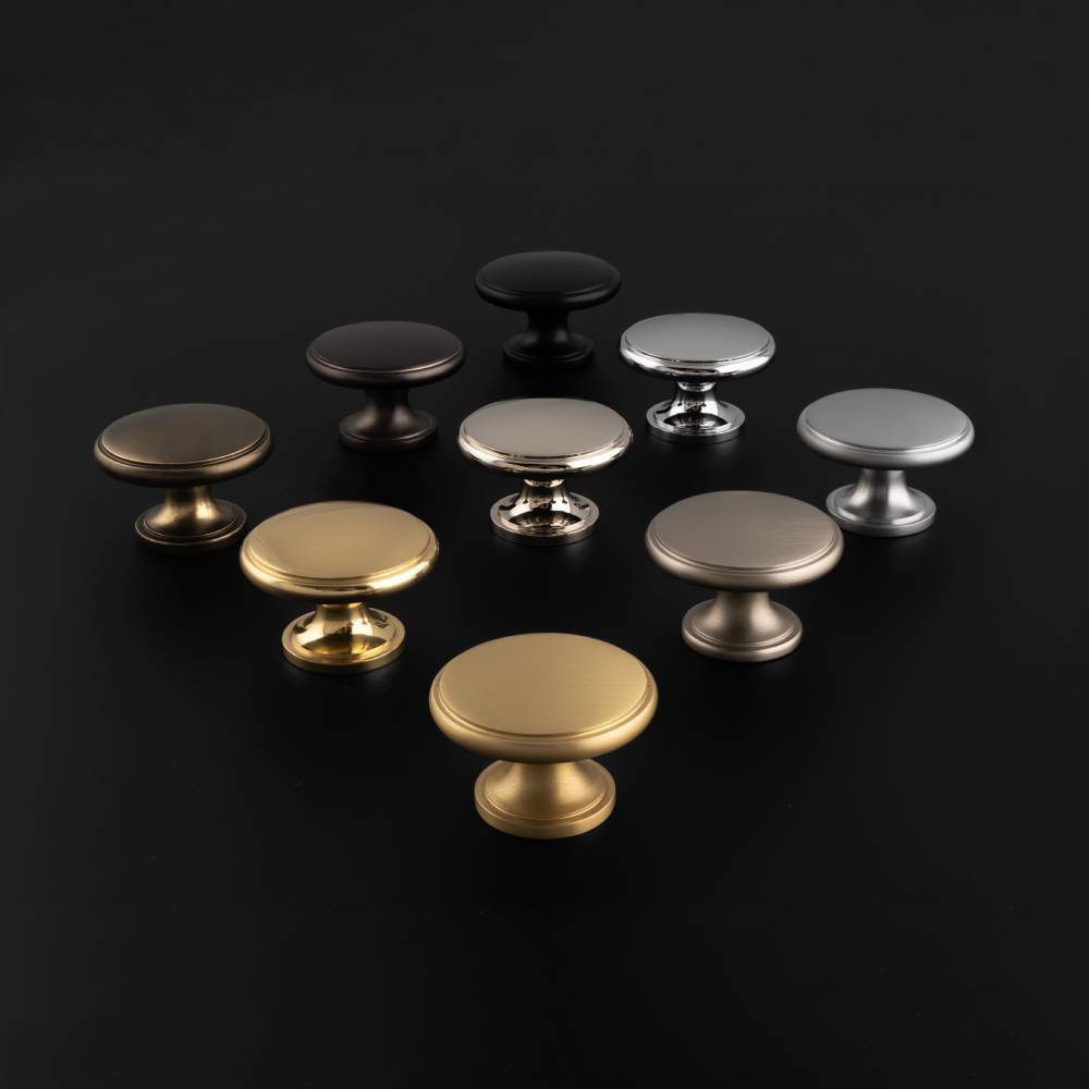 CAMBRIDGE ROUND KNOB Cupboard Handle - 38mm diameter - 9 finishes (AW849) - Handle Heaven