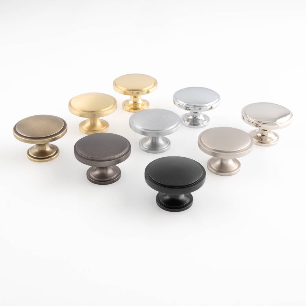 CAMBRIDGE ROUND KNOB Cupboard Handle - 38mm diameter - 9 finishes (AW849) - Handle Heaven