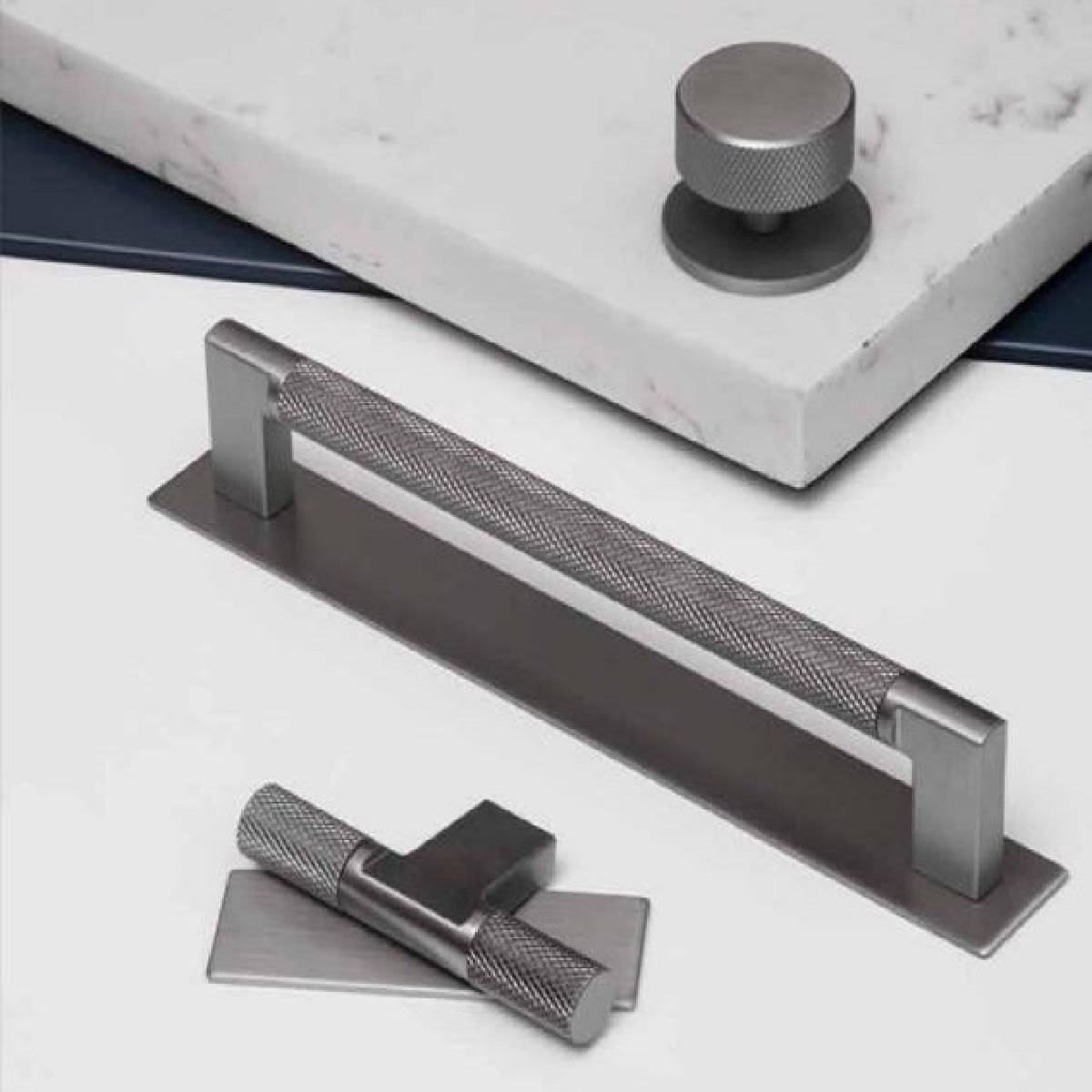 DIDSBURY KNURLED T KNOB Cupboard Handle - 72mm long - 4 finishes PWS H115872 - Handle Heaven