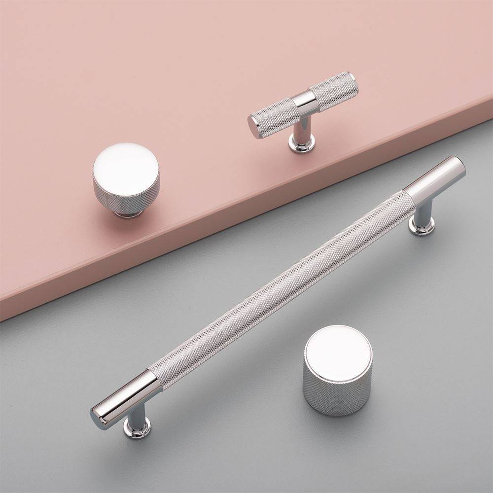 FENDER KNURLED Round Post Knob Cupboard Handle - 28mm diameter - 4 finishes ECF FF13900 - Handle ...