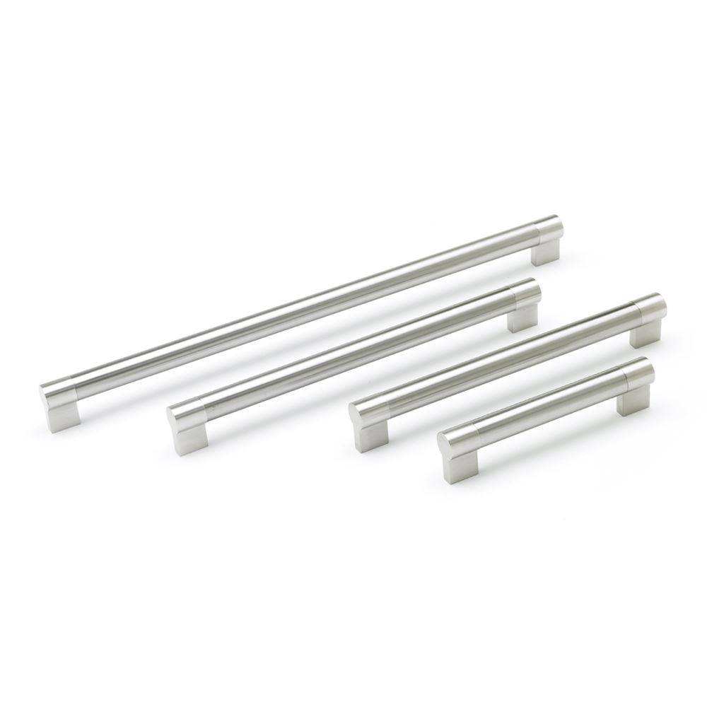 KEYHOLE Bar Cupboard Handle - 5 sizes - BRUSHED NICKEL finish ECF FF792 ...