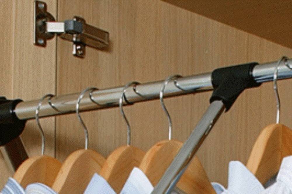 PULL-DOWN WARDROBE HANGING RAIL in 2 extendable sizes ECF WWPDHR1 ...