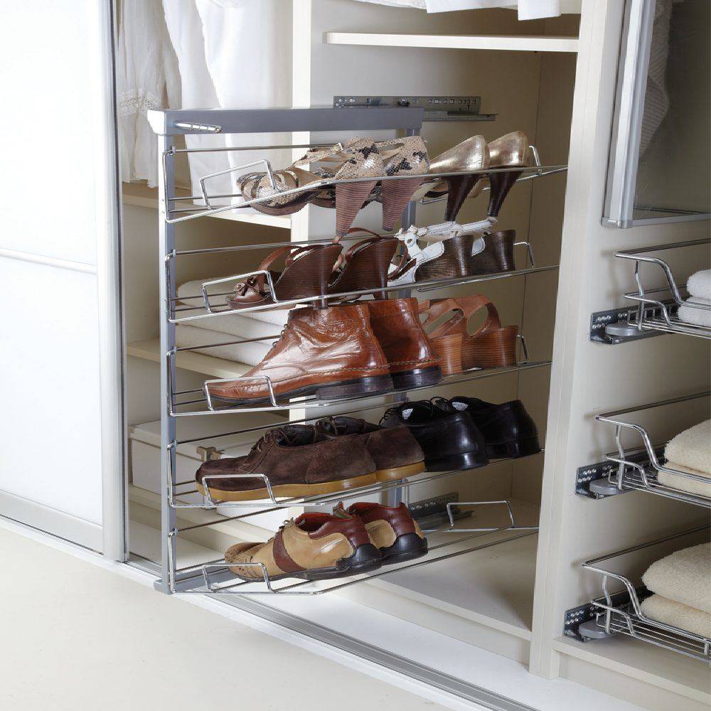 5-TIER PULL-OUT SOFT CLOSE SHOE RACK - Left or Right Hand options ECF ...