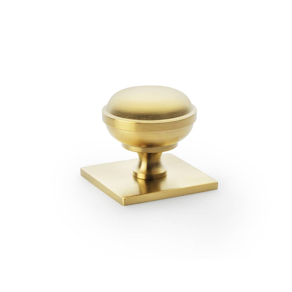 QUANTOCK ROUND KNOB on SQUARE BACKPLATE Cupboard Handle - 2 diameter ...