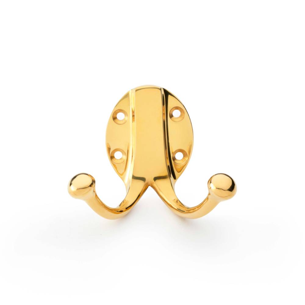 TRADITIONAL DOUBLE ROBE HOOK (Heavy Duty) - 3 finishes (AW771) - Handle ...