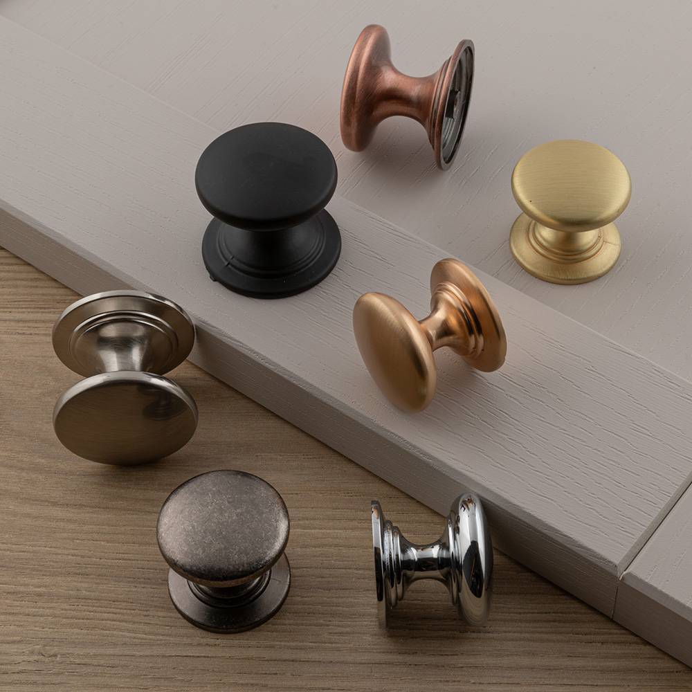 WINDSOR ROUND KNOB Cupboard Handle - 32mm or 38mm diameter - 8 finishes ECF FF11300/FF11332 ...